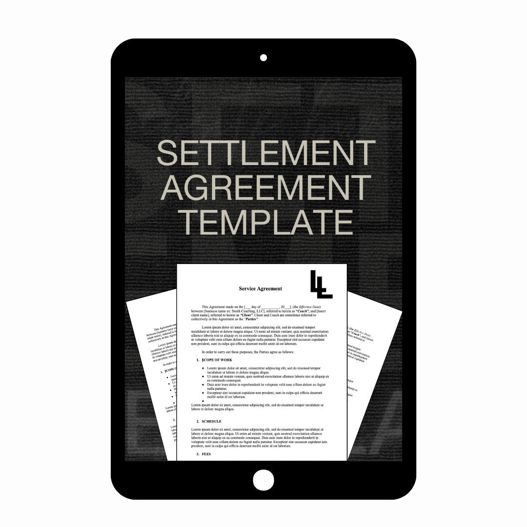Settlement Agreement Template – Lethal Legal Bodega